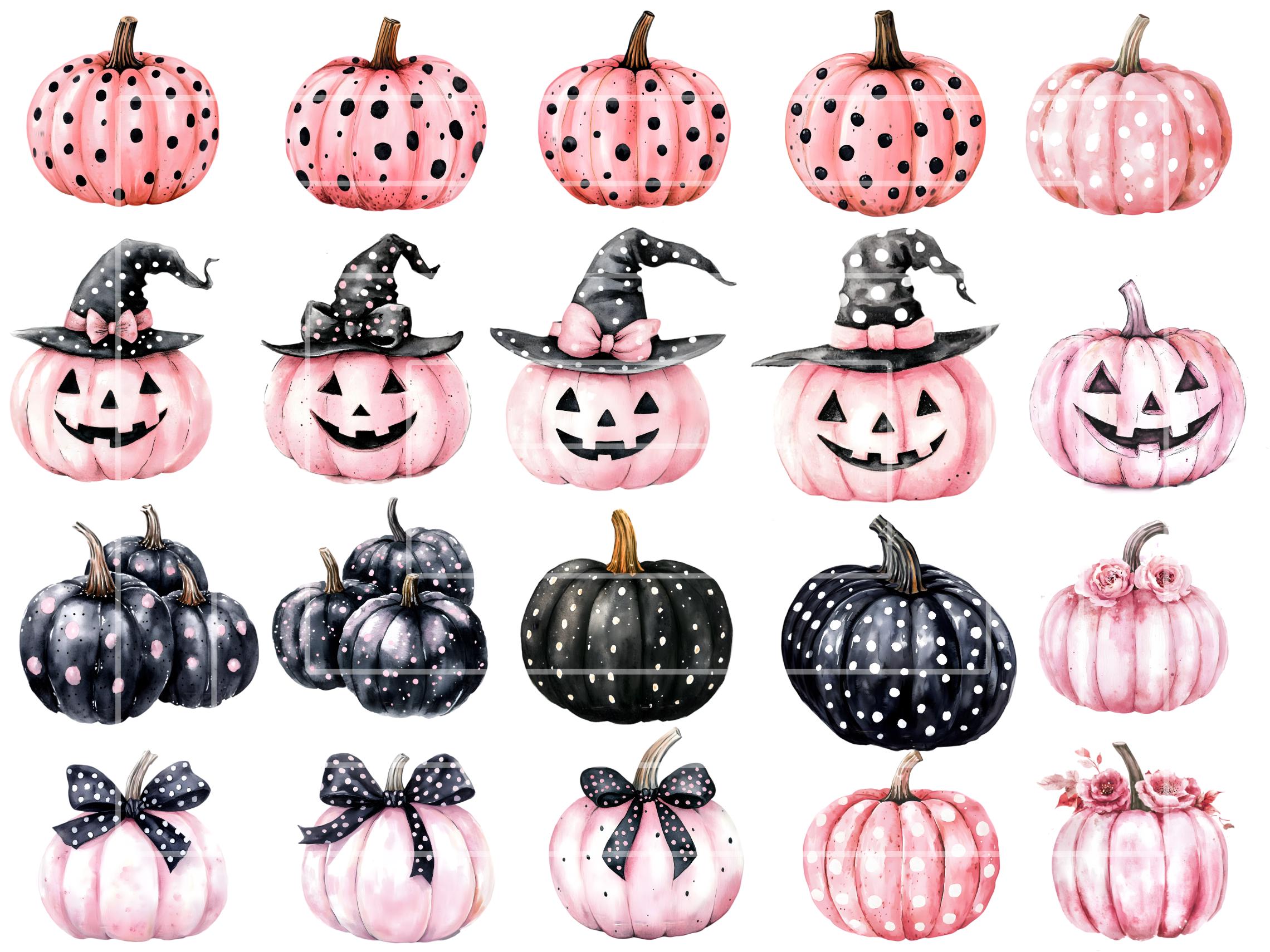 Cute Halloween Ghost Clipart Set Pink Watercolor Ghosts, Spooky ...