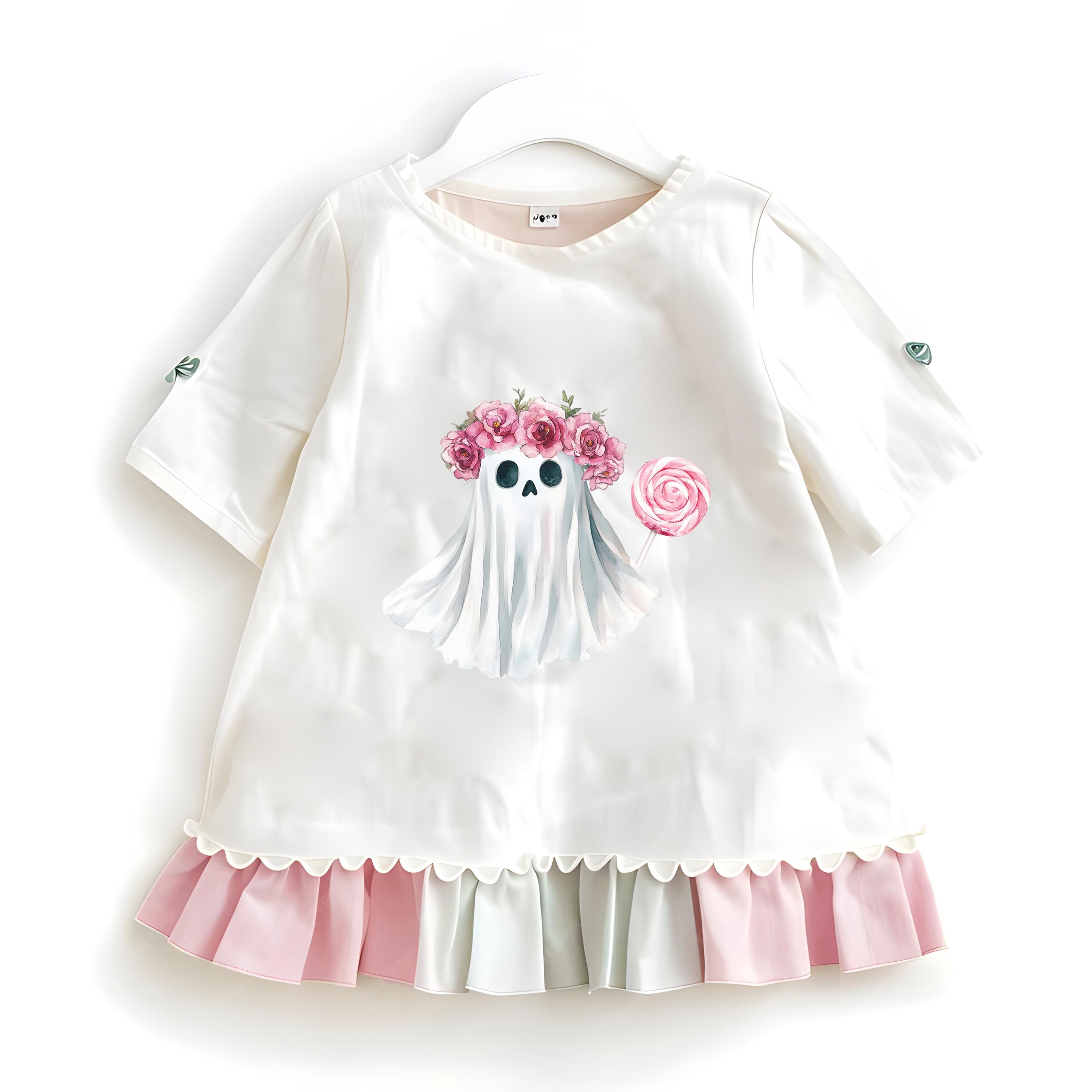 Pink Halloween Watercolor Clipart | 45 PNG Files | Cute Ghosts, Skulls ...