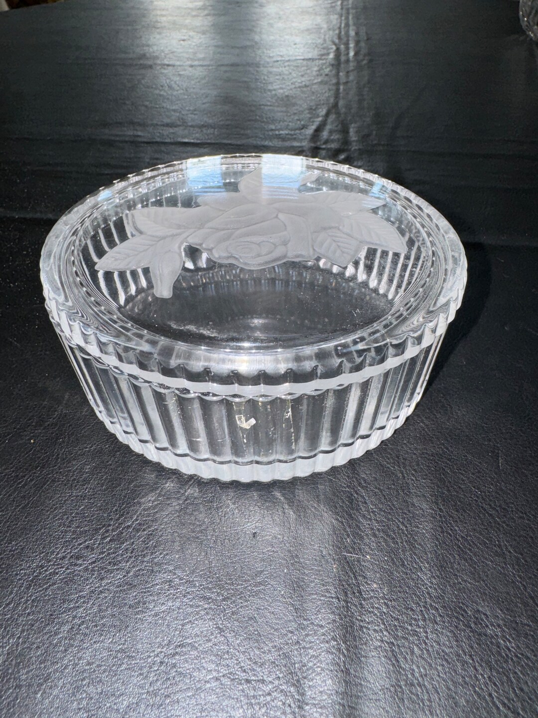 Crystal Glass Little Pot With Lid - Etsy