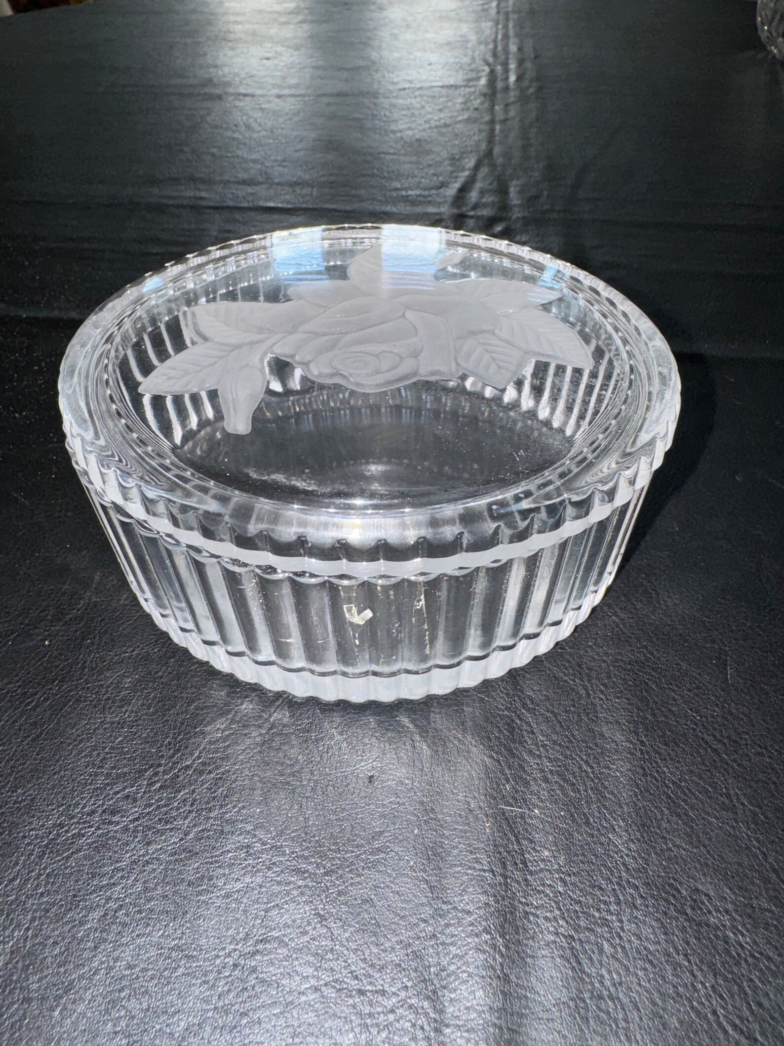 Crystal Glass Little Pot With Lid - Etsy