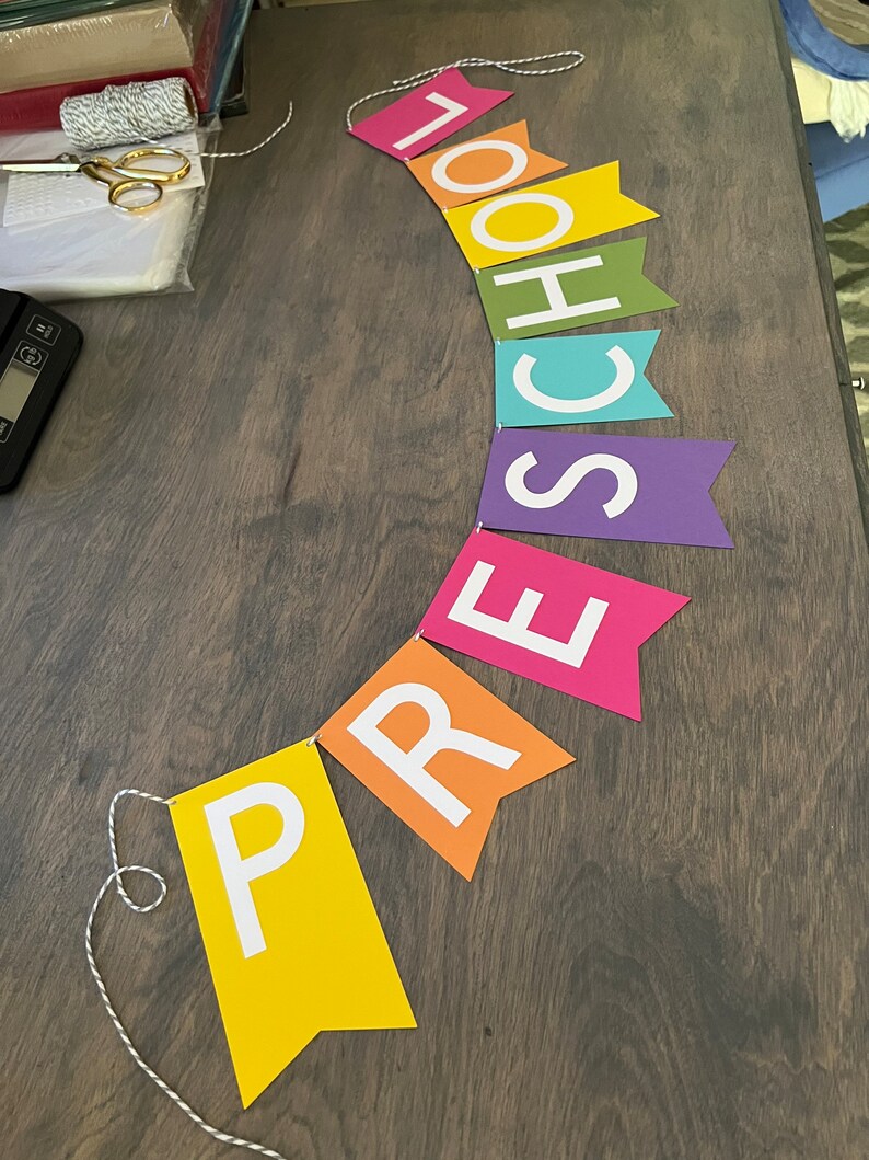 Rainbow Kindergarten Banner Garland / Photo Prop / Adjustable - Etsy