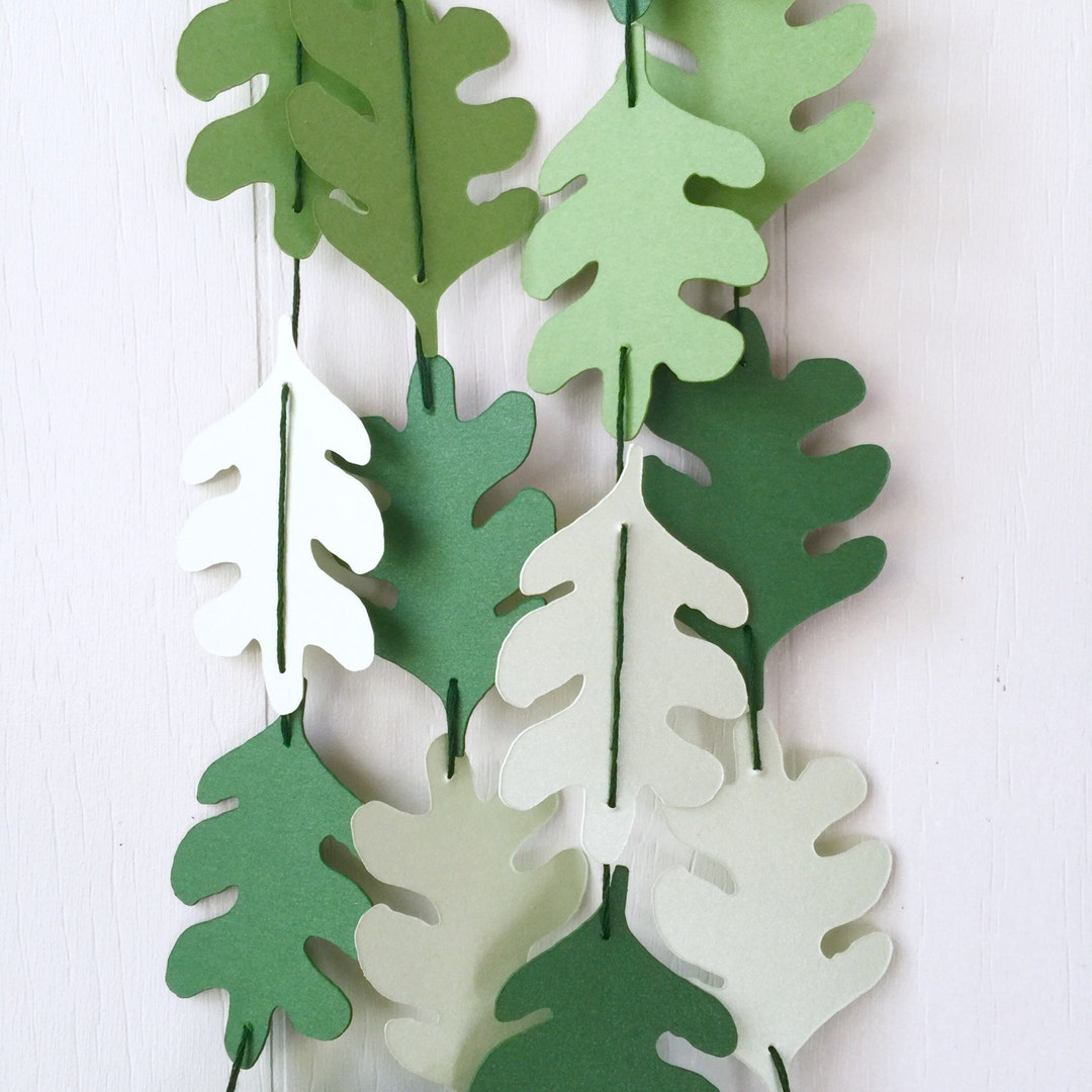 Leaf Garland / Leaf Bunting / Spring Decor / Photo Prop / Recycled ...