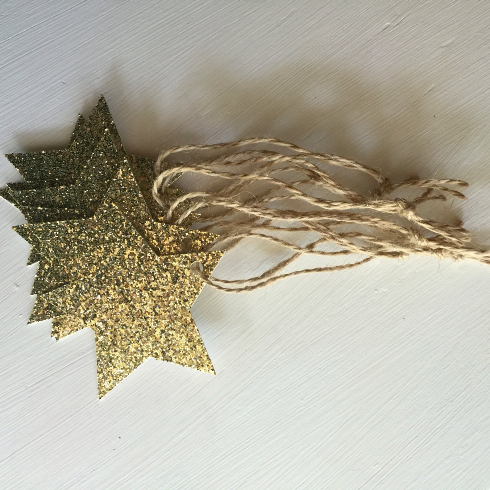 Golden Glitter Star Gift Tags - Christmas Tags - Holiday Tags - Paper ...