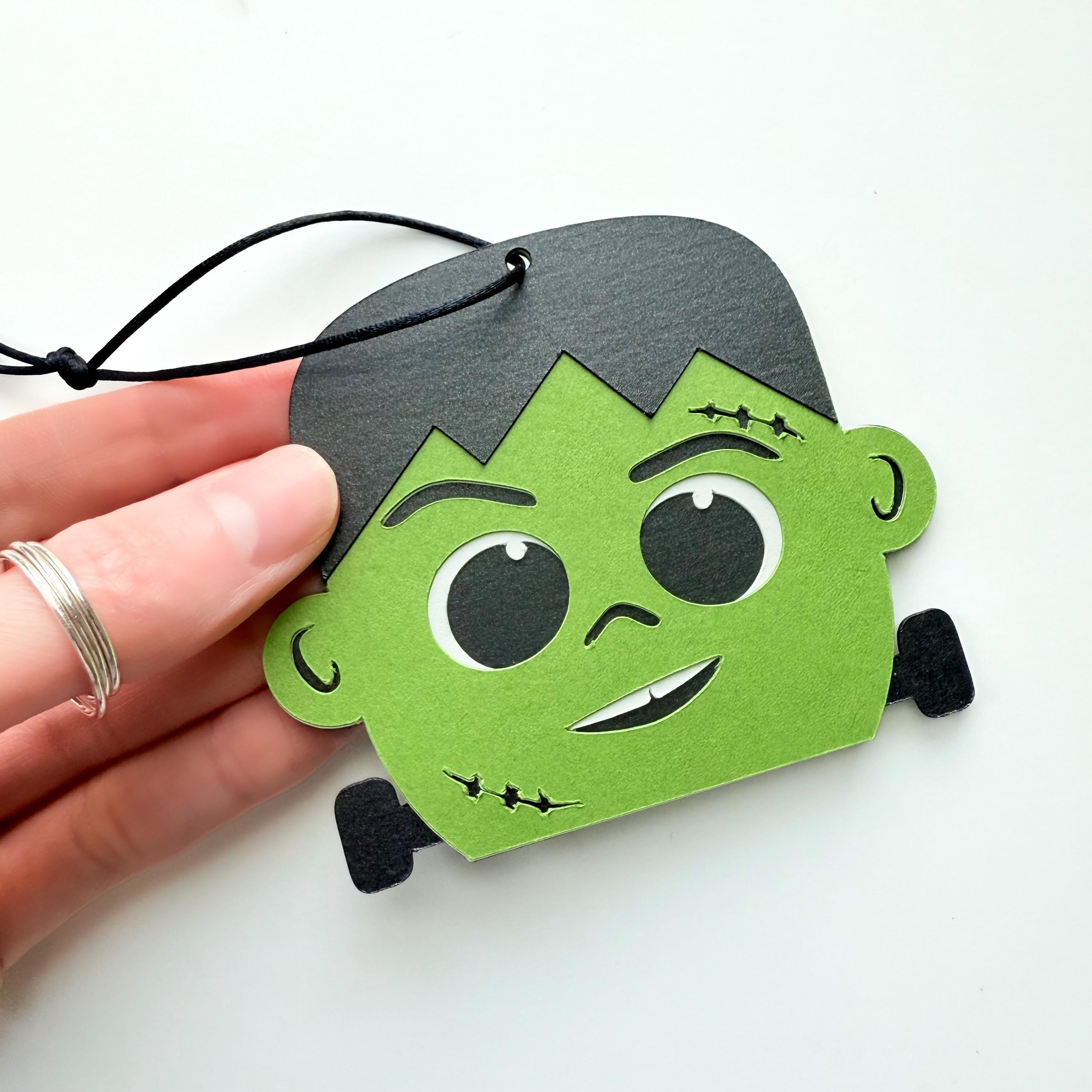 Franky’s Monster Gift Tag Paper Ornament Illustration Halloween - Etsy