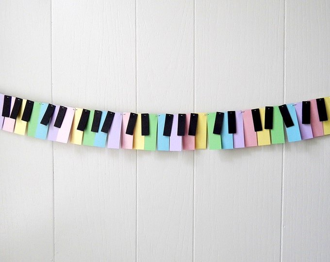 Music Note Garland, G Clef Garland, Music Party Banner, Music Theme ...