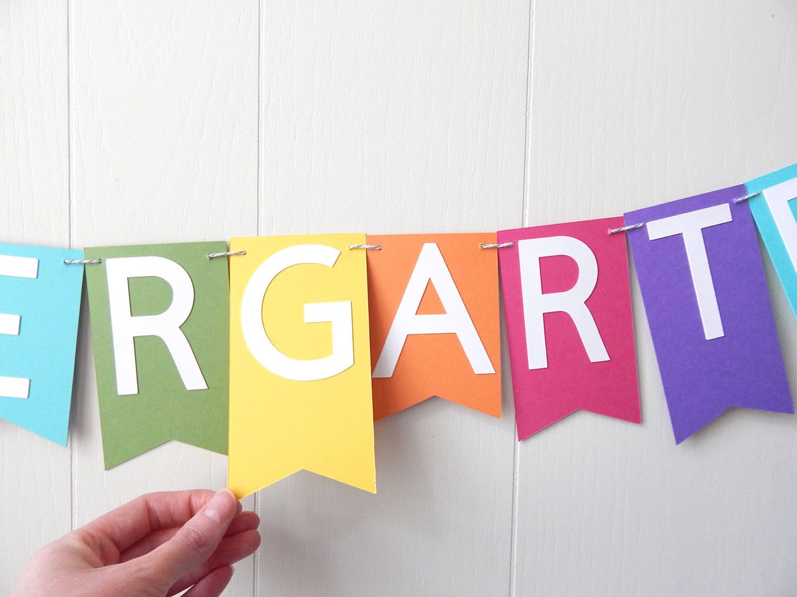 Rainbow Kindergarten Banner Garland / Photo Prop / Adjustable - Etsy