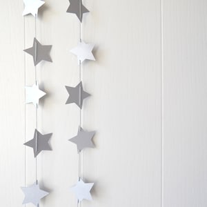 Silver Star Garland / Party Decor / Photo Prop - Etsy