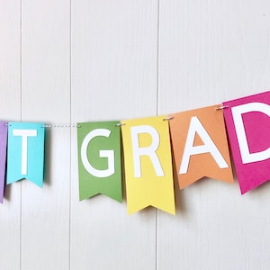 Rainbow Kindergarten Banner Garland / Photo Prop / Adjustable Hand Sewn ...