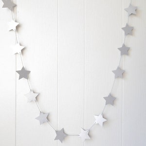 Silver Star Garland / Party Decor / Photo Prop - Etsy