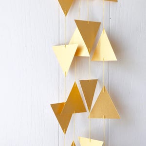 Triangle Arrow Gold Garland Bunting / Geometric Wall Hanging / Photo ...