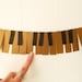 Golden Mini Piano Garland / Music Garland / Mini Music Bunting ...