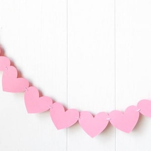 Pink Heart Garland / Wedding Decoration / Love Bunting / Anniversary ...