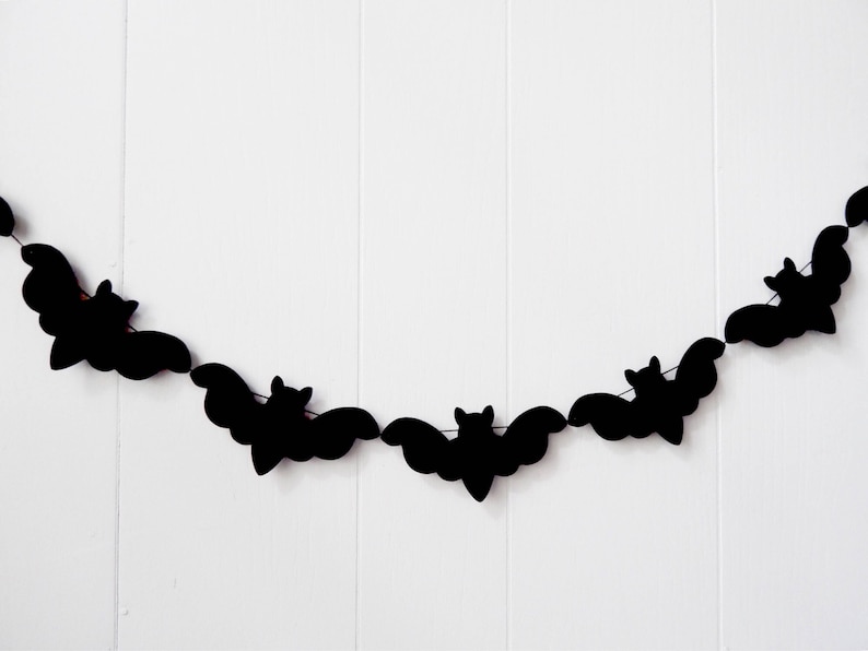 Bat Garland - Halloween Bunting - Party Decor - Photoprop - Holiday ...