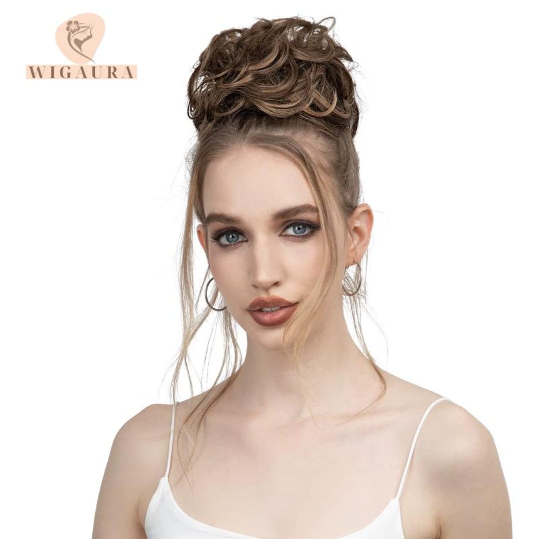 Synthetic Messy Bun, Curly Hair Bun Extensions, Chignon Updo, Elastic ...