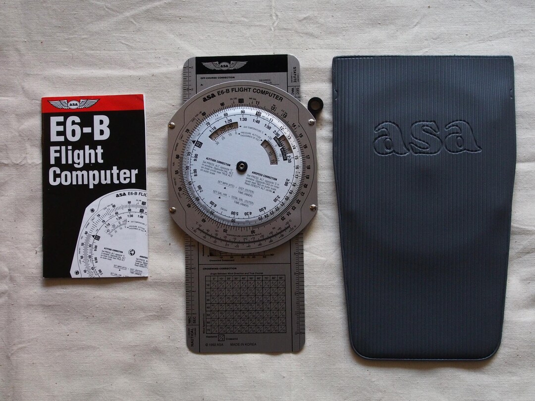 Vintage Aluminum E6-B Flight Computer, Pristine Condition, With Book ...