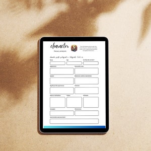 Characters and Prompts Workbook - Etsy