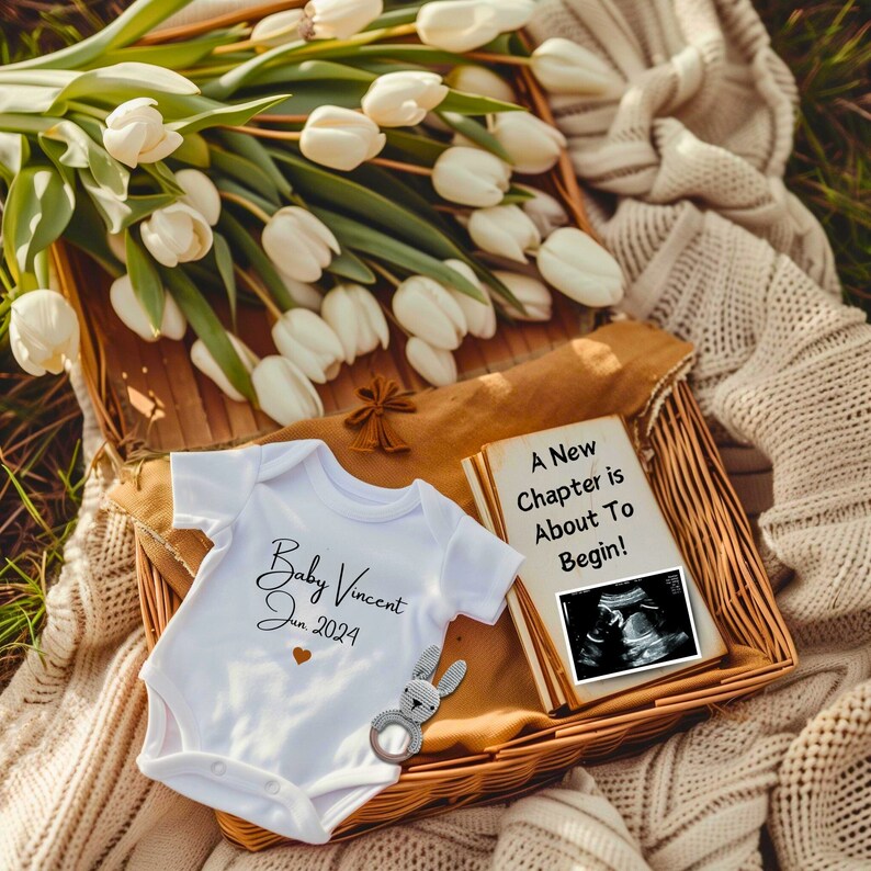 Adventure Baby Announcement Digital, Spring Gender Neutral Baby Reveal ...