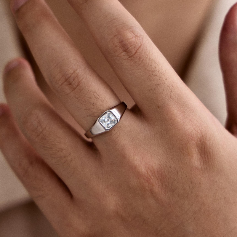 Mens Ring With Zircon Stone - Etsy