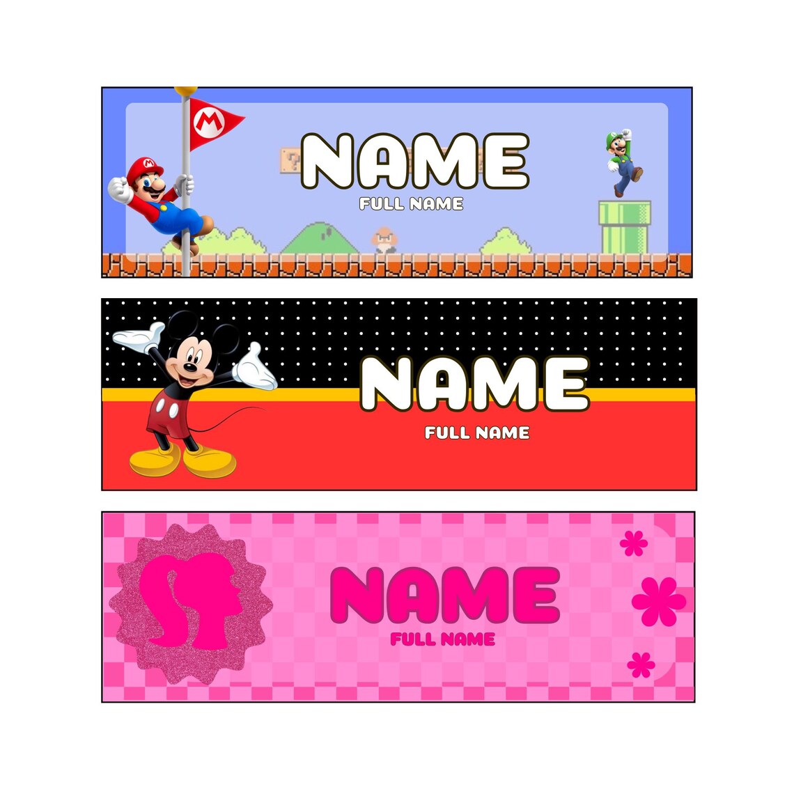 Name Labels, Back to School, Name Tag, Printable, Editable, Kids Name ...