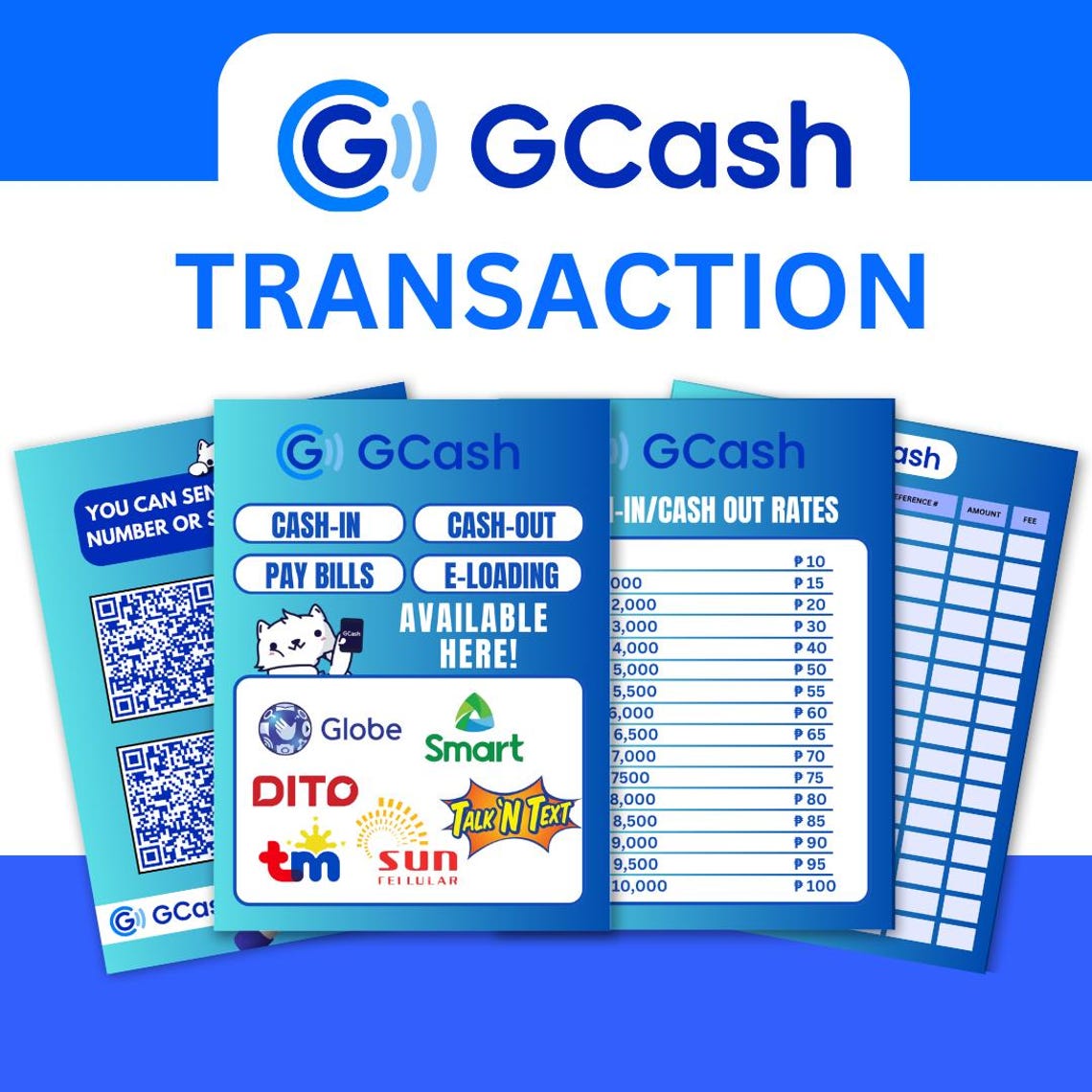 Gcash and Paymaya Slip and Transaction Record, BEST SELLER, Editable ...