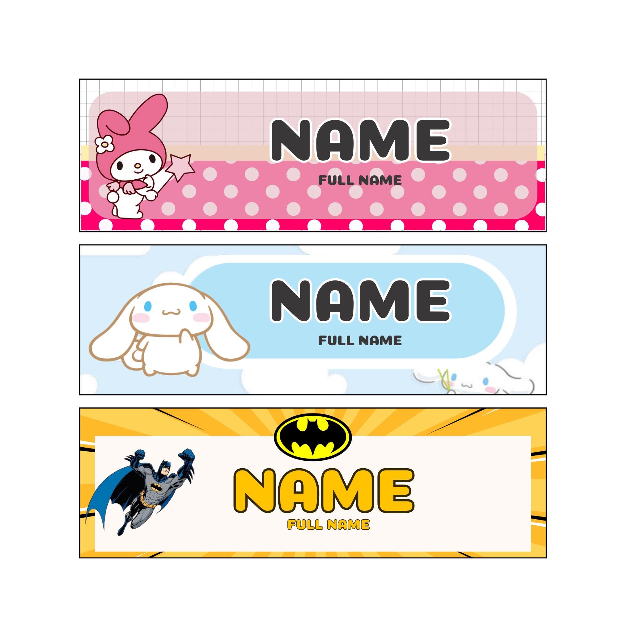 Name Labels, Back to School, Name Tag, Printable, Editable, Kids Name ...