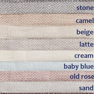 Chevron Design Linen Curtain, 12 Colors. Custom Size Curtain. Living ...