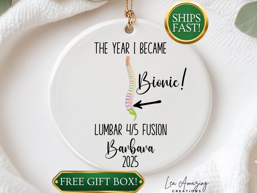 Spine Surgery Ornament Custom Back Surgery Gift Neck Surgery Ornament ...