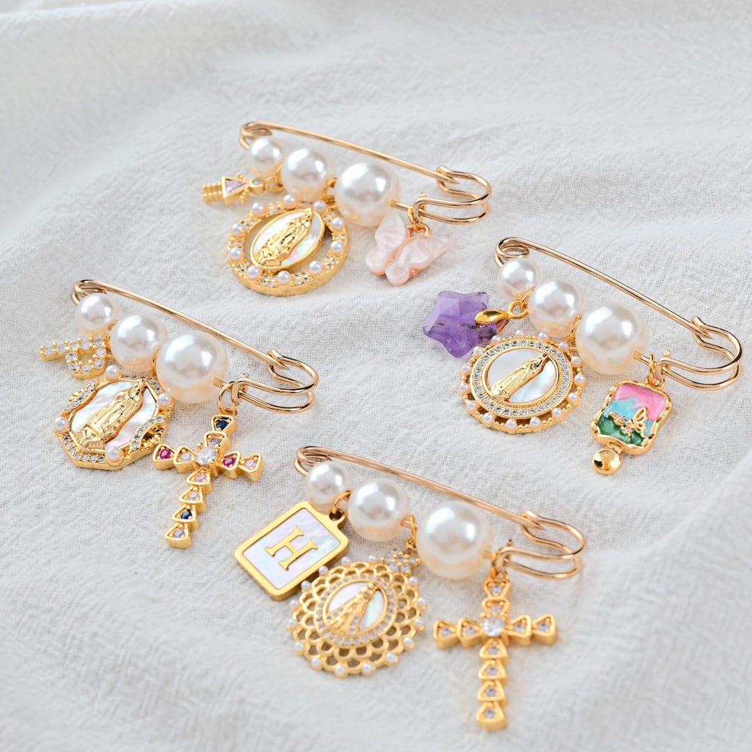 Catholic Baby Protection Pin – Personalized Keepsake With Virgin Mary ...