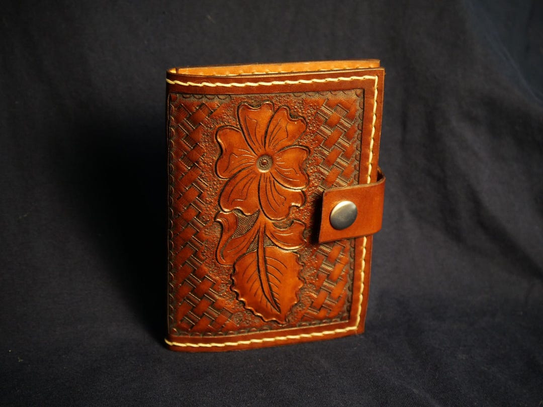 Memo Pad Notebook Cover Full Grain Leather Hand Tooled - Etsy