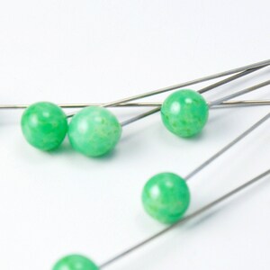 6 Jade Pins - XL - Vintage Japanese Glass - Etsy