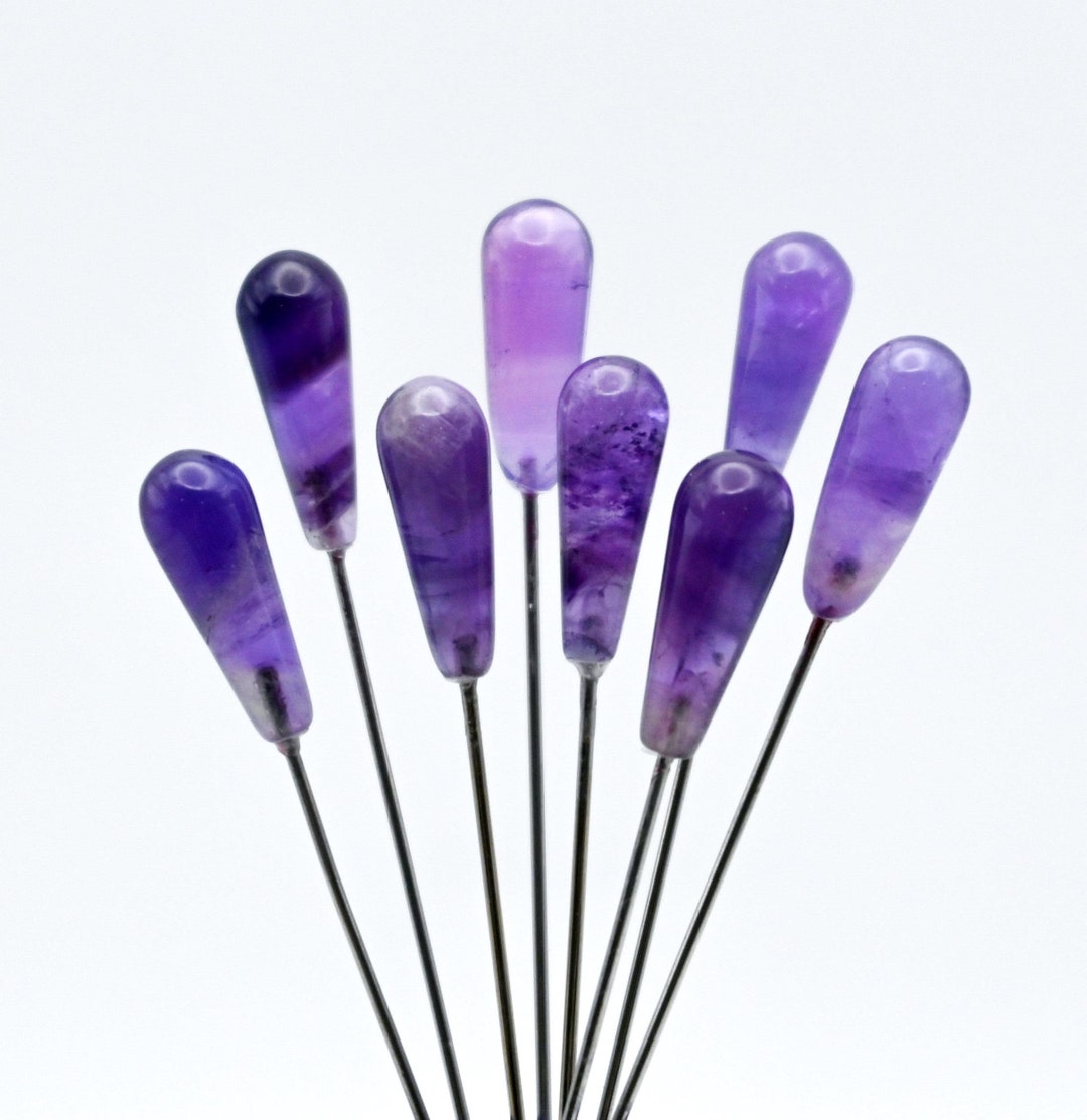 Amethyst Teardrop Pin - XL - Etsy