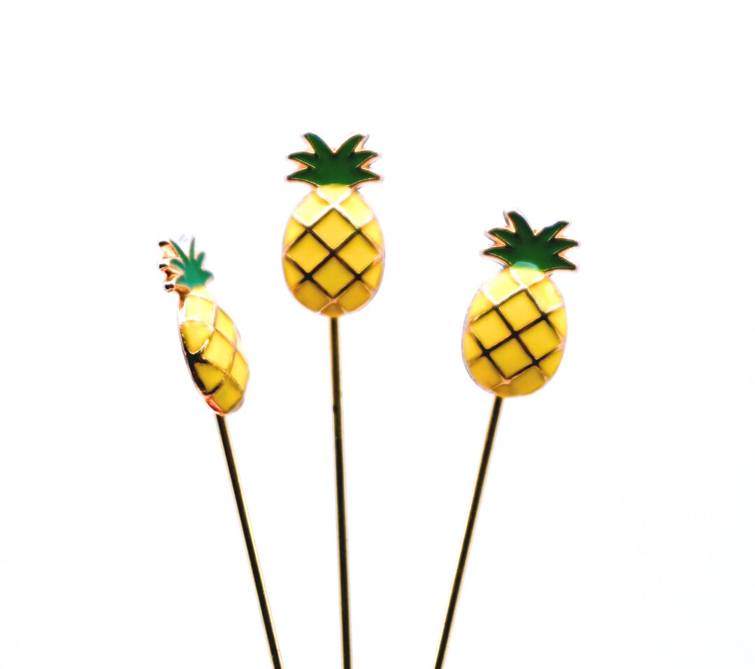 3 Pineapple Pins - Etsy