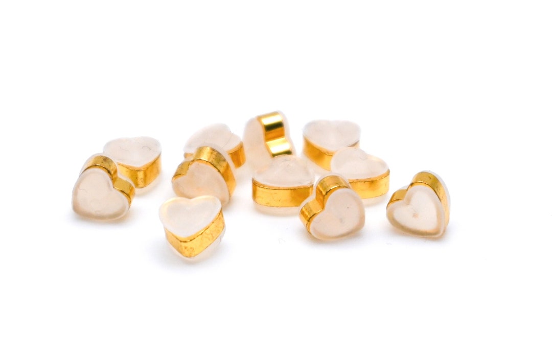 6 Heart Shaped Stick Pin End Cap - Stopper - Clutch - Etsy