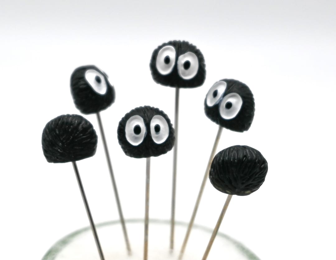6 Susuwatari Pins - Medium Long - Etsy