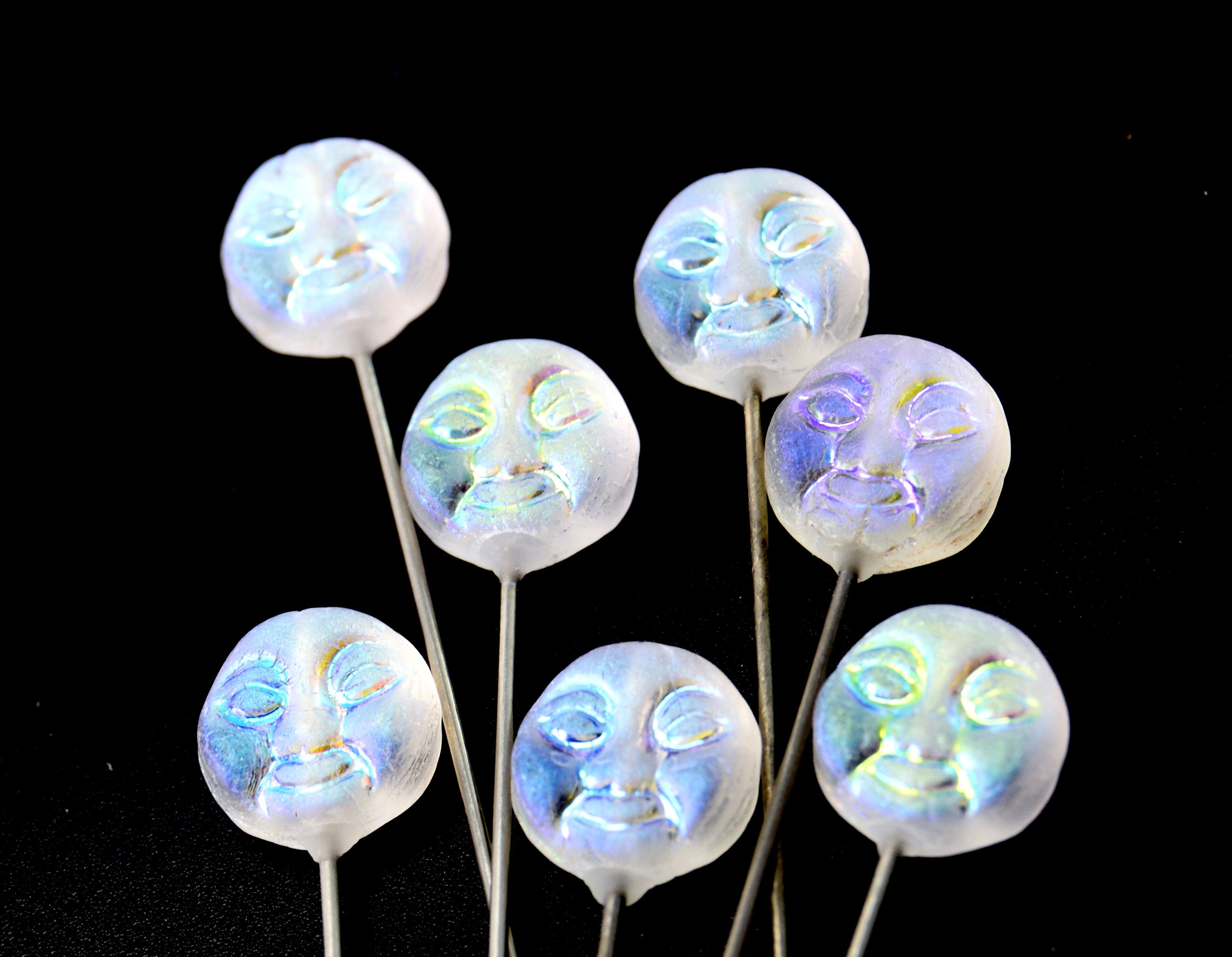 Full Moon Face Pin XL - Etsy