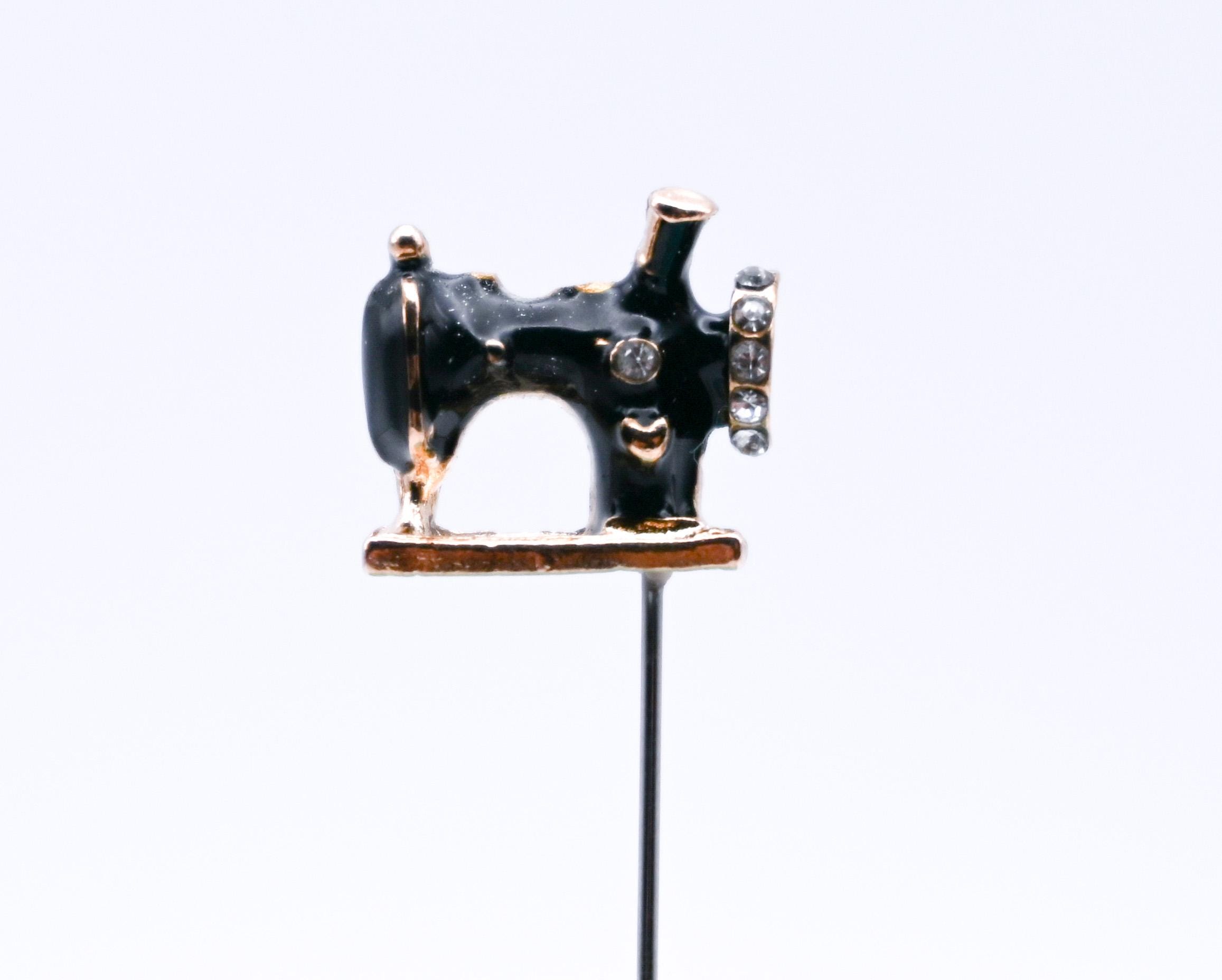 Vintage Enamel Sewing Machine Straight Pin – Zinc Alloy Pincushion ...