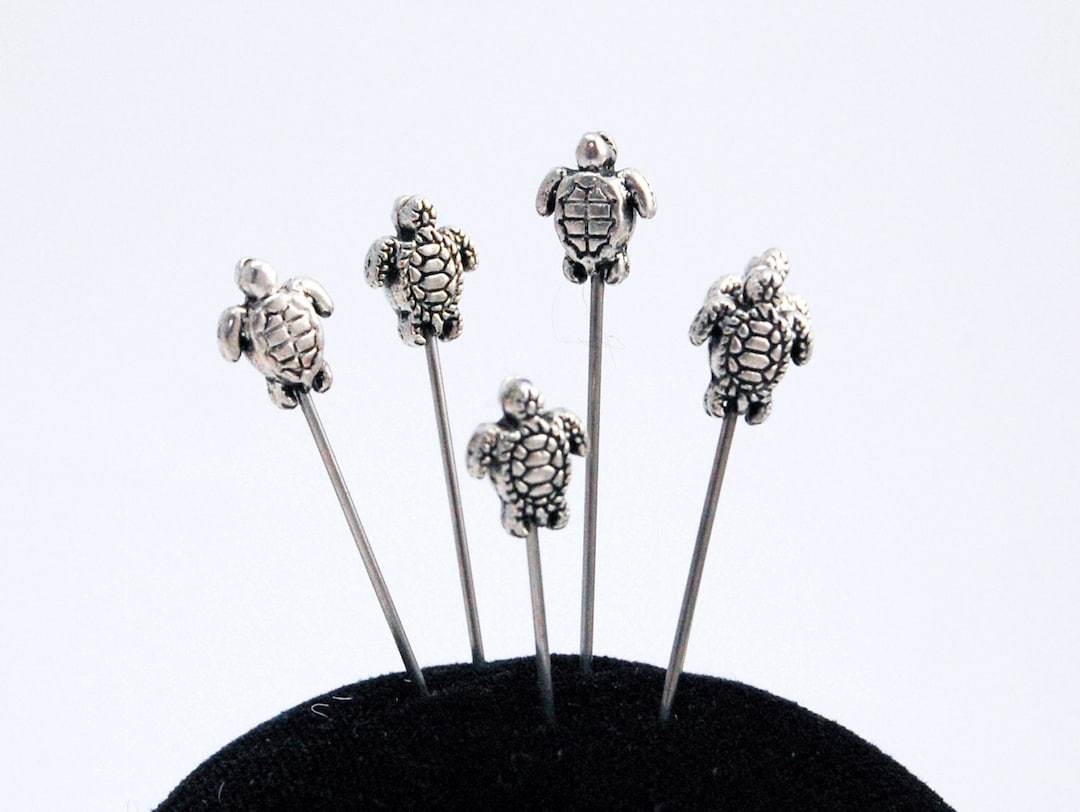 6 Turtle Pins - Medium Long - Etsy