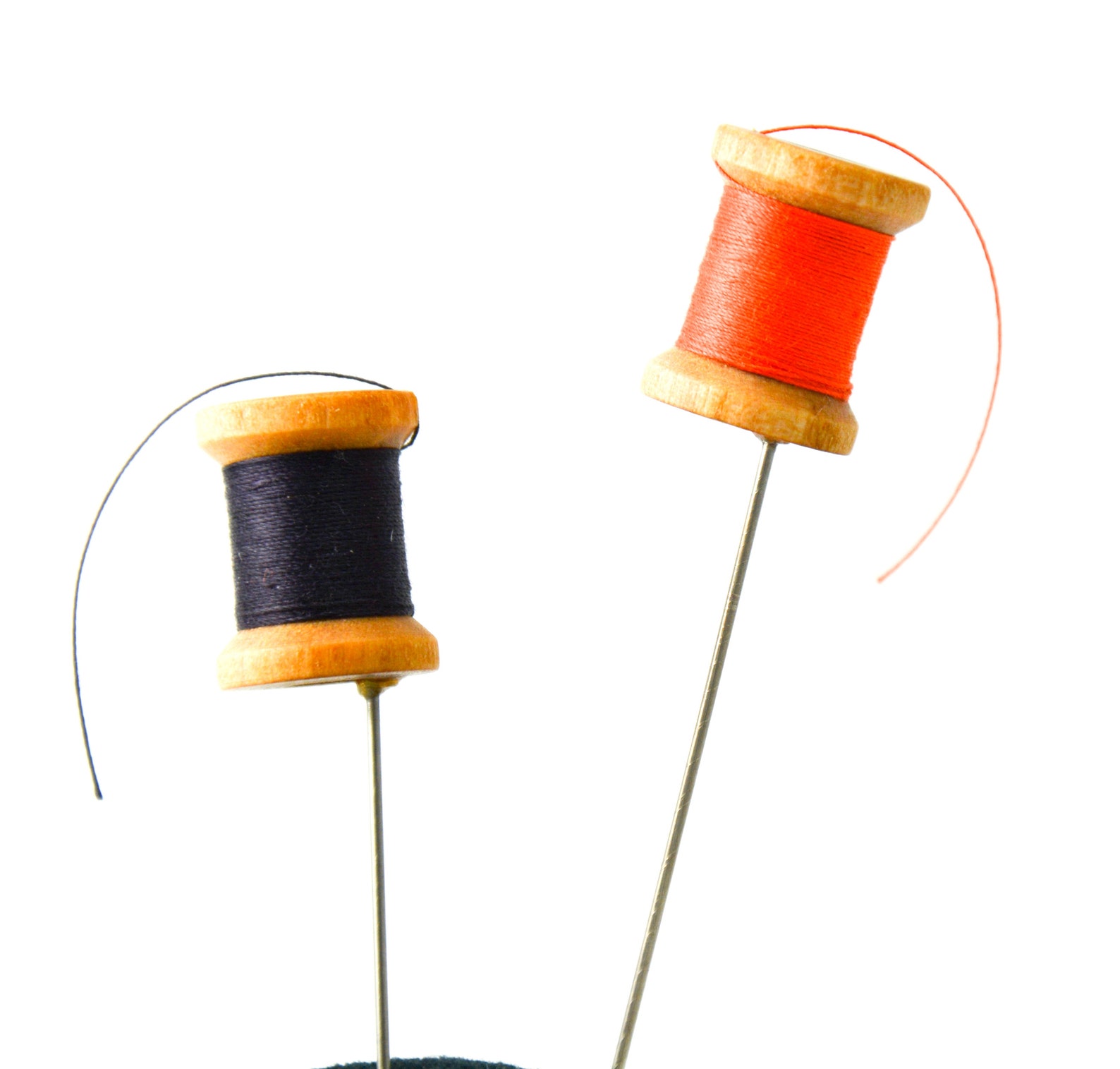 Assorted Tiny Miniature Sewing Thread Spool Pin Topper - Wound up by ...