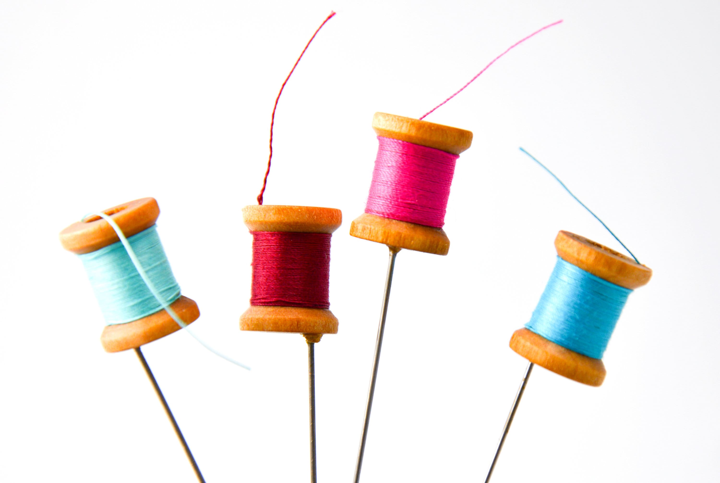 Assorted Tiny Miniature Sewing Thread Spool Pin Topper - Wound up by ...