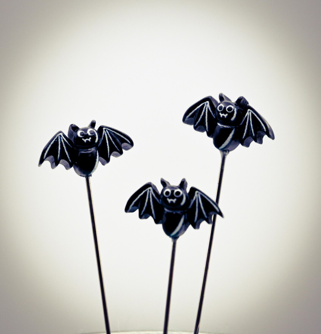 3 Black Bat Pins - Medium - Etsy