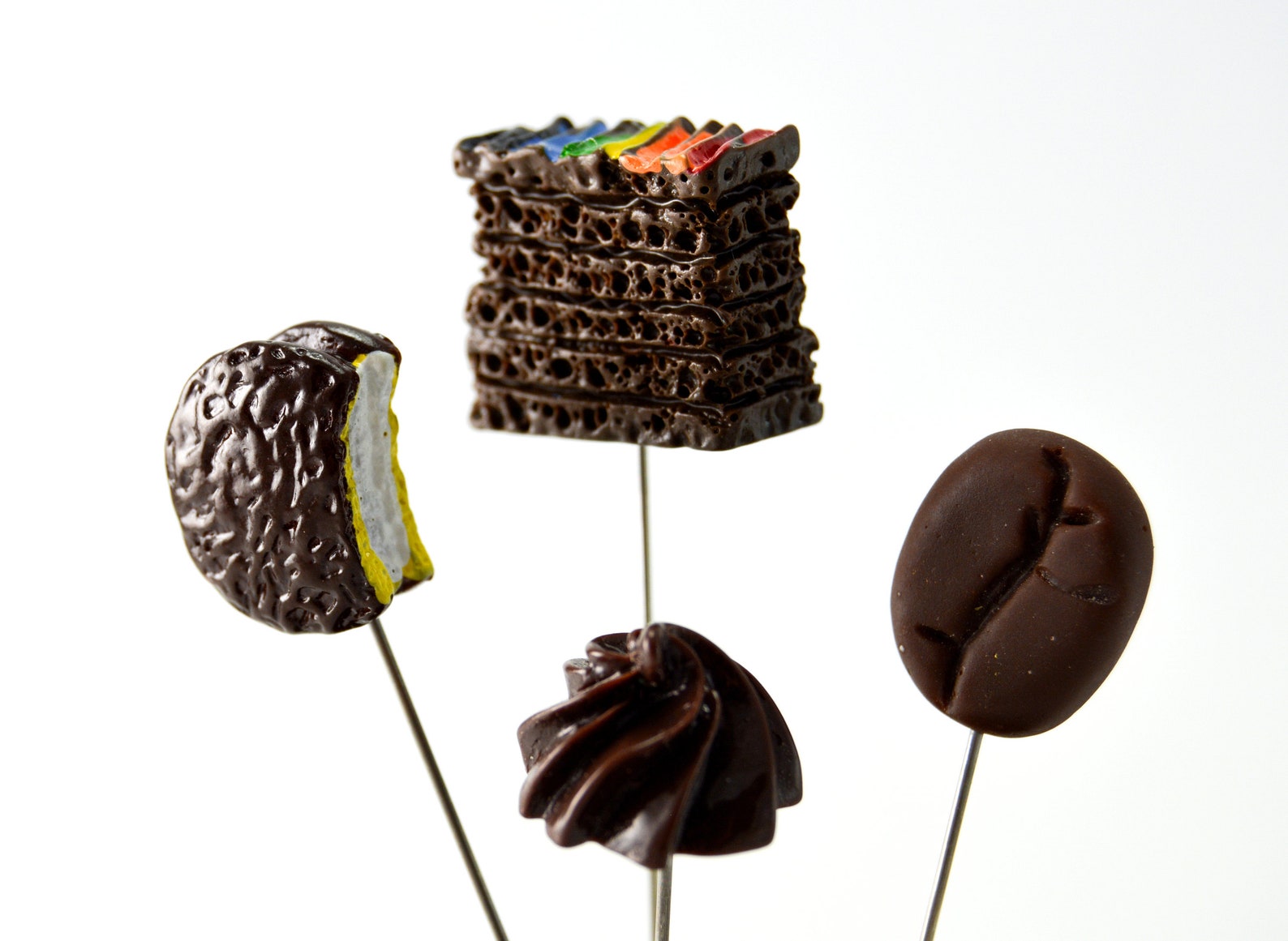 4 Chocolate Candy Pins XL | Etsy