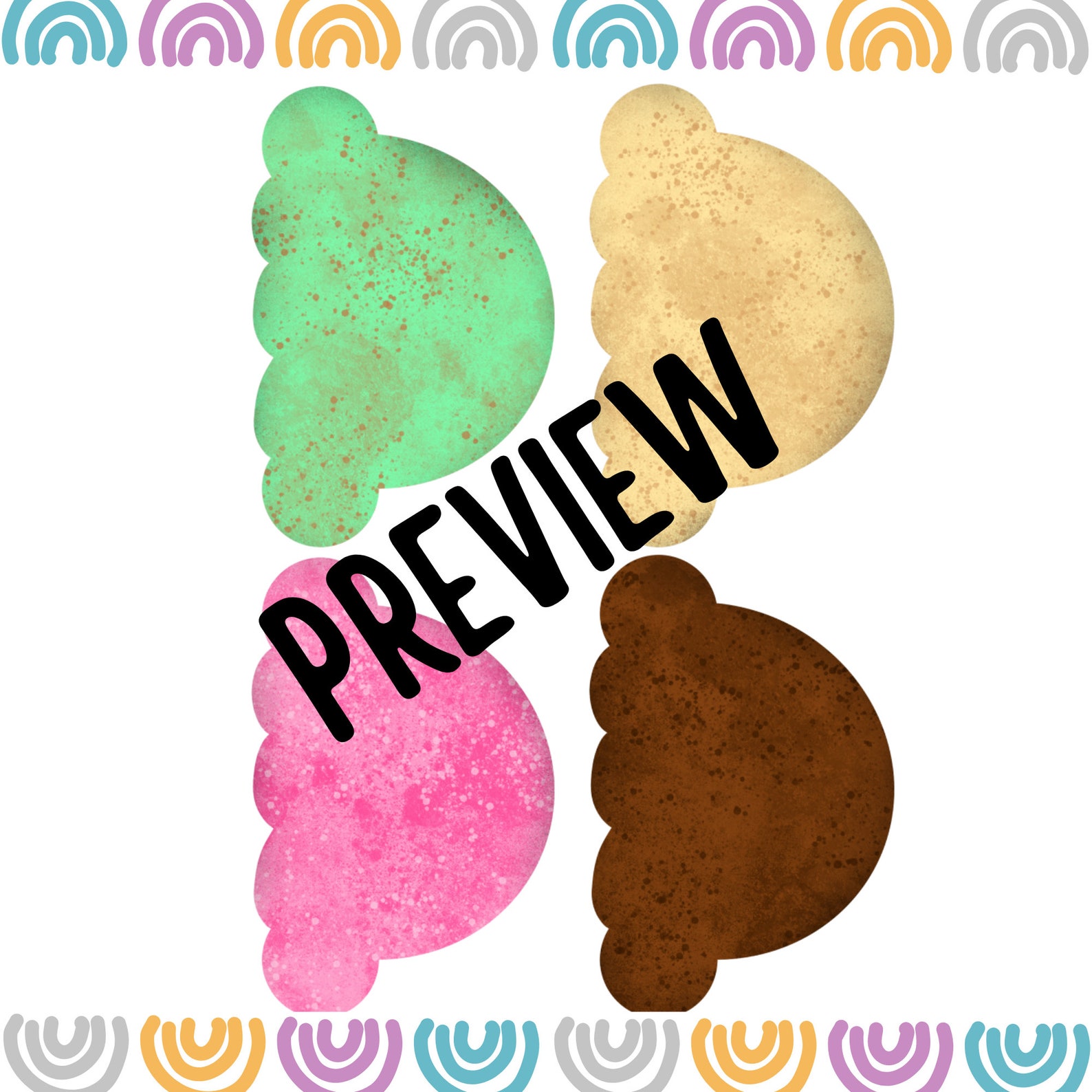 Birthday Bulletin Board Set-ice Cream Theme - Etsy