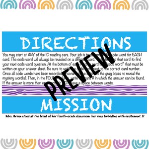 Beginning of School Year Reading Comprehension Scavenger Hunt 3rd Grade ...