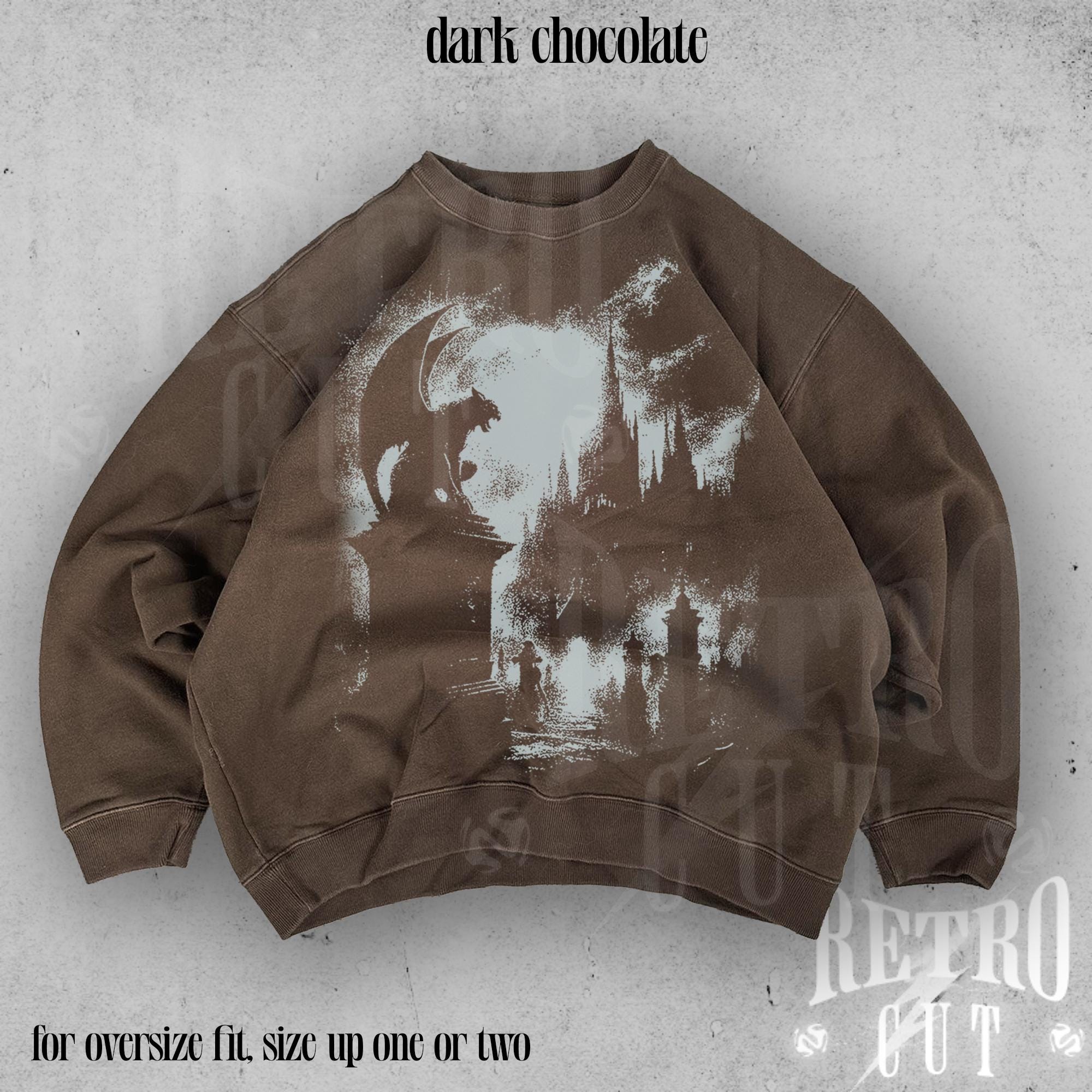 Vintage Grunge Y2k Gothic Sweatshirt, Retro Dark Art Hoodie, Unisex ...