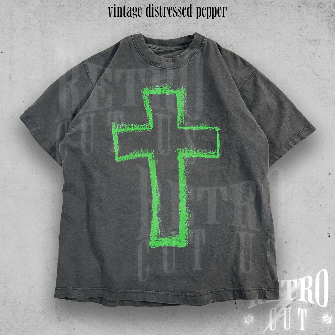 Y2K Cross Christian Gothic T-shirt, Vintage 90s Grunge Faith Tee, Dark ...
