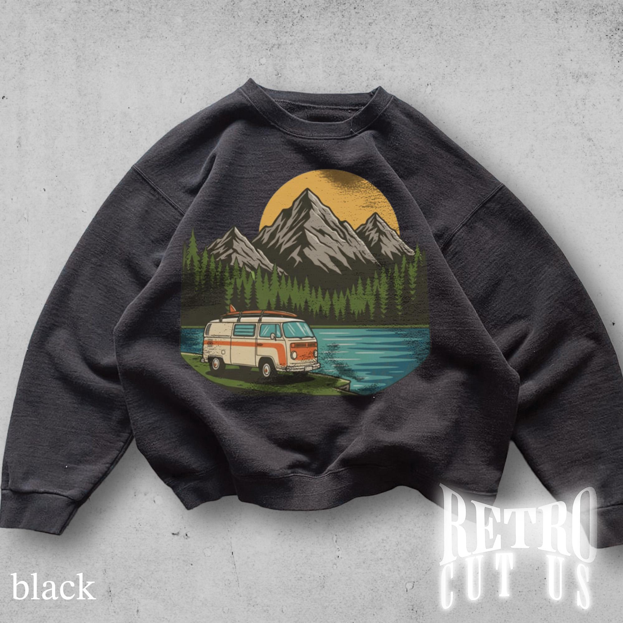 Vintage 90s Cute Mountain Sweatshirt, Retro Nature Graphic Crewneck ...