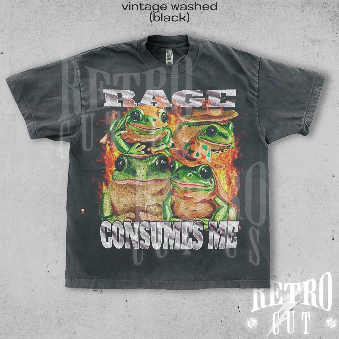 Rage Consumes Me Frog Shirt, Funny Frog Meme T-shirt, Vintage Frog ...