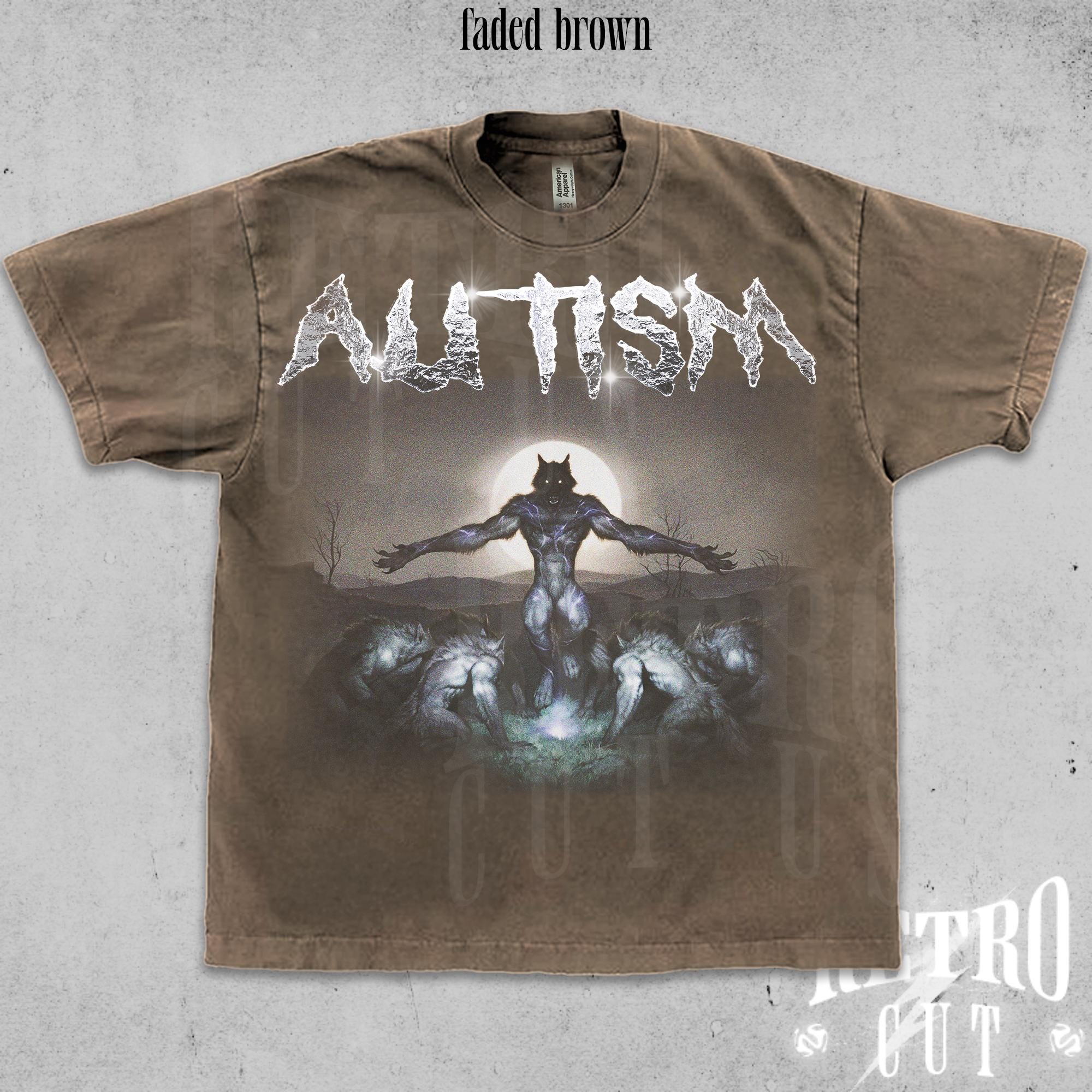Funny Autism Wolf Shirt, Alpha Male Meme Tee, Retro 90s Wolf Graphic T ...