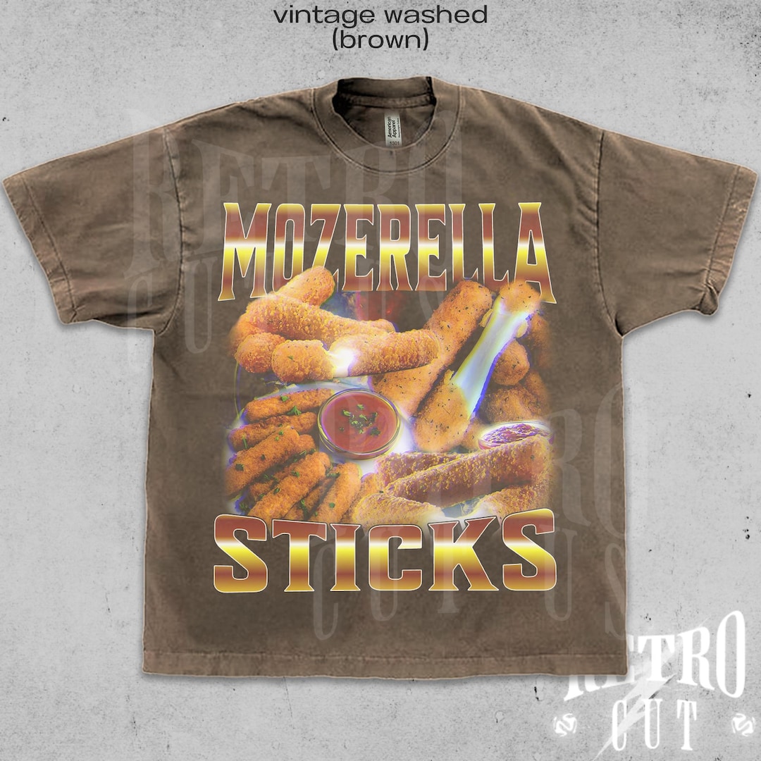 Mozzarella Sticks Shirt, Funny Food Lover Tee, Retro Cheese Graphic T ...