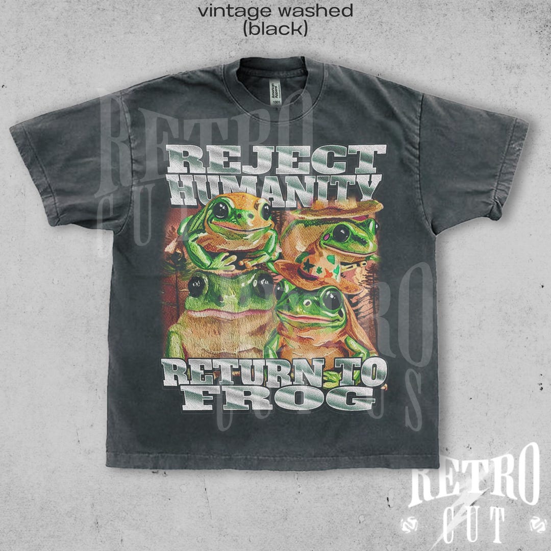 Reject Humanity Return to Frog Shirt, Funny Frog Meme T-shirt, Frog ...